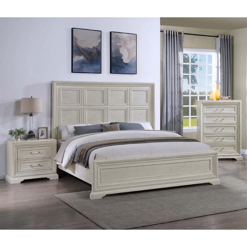 White solid wood bedroom furniture store